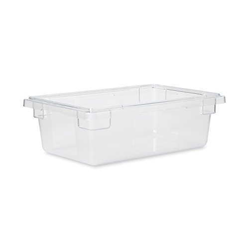 Rubbermaid Commercial Products,Polycarbonate Food Storage Box/Tote for Restaurant/Kitchen/Cafeteria, 3.5 Gallon, Clear (FG330900CLR)