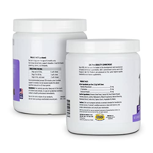 GNC for Pets Advanced Bundle of Nerves Dog Supplements - Dog Chew, Dog Calming Supplements, Digestion Supplements for Dogs - 90 Count Soft Chew Dog Supplements for Calming and Digestive Support