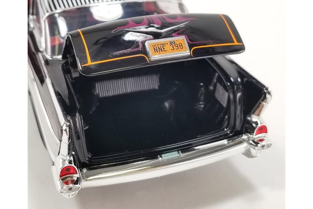 ModelToyCars 1957 Chevy Bel Air Hot Rod Big Daddy Ed Roth, Black - Acme A1807014-1/18 Scale Diecast Car