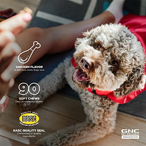 GNC for Pets Advanced Bundle of Nerves Dog Supplements - Dog Chew, Dog Calming Supplements, Digestion Supplements for Dogs - 90 Count Soft Chew Dog Supplements for Calming and Digestive Support