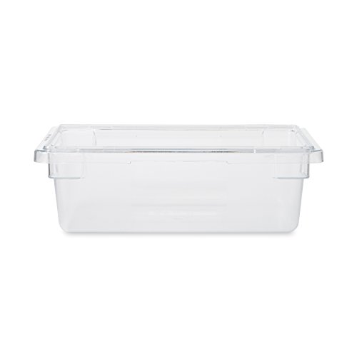 Rubbermaid Commercial Products,Polycarbonate Food Storage Box/Tote for Restaurant/Kitchen/Cafeteria, 3.5 Gallon, Clear (FG330900CLR)