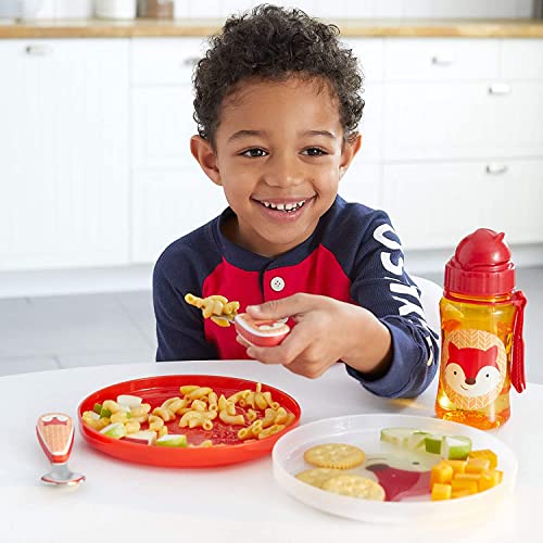 Skip Hop Non-Slip Baby Plates, Zoo Smart Serve, 2 Pack, Fox