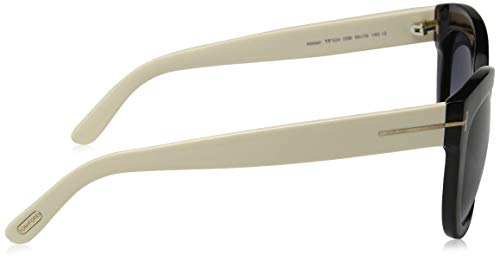 Sunglasses Tom Ford FT 0524 Alistair 05B black/other / gradient smoke, Black and Ivory, 56-16-140