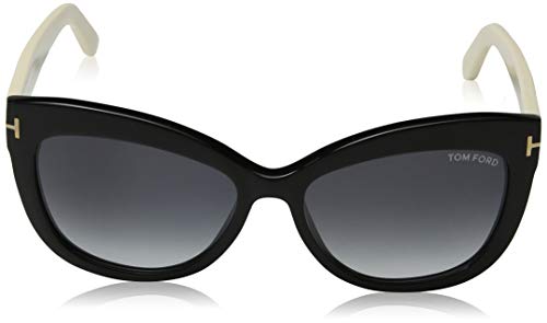 Sunglasses Tom Ford FT 0524 Alistair 05B black/other / gradient smoke, Black and Ivory, 56-16-140