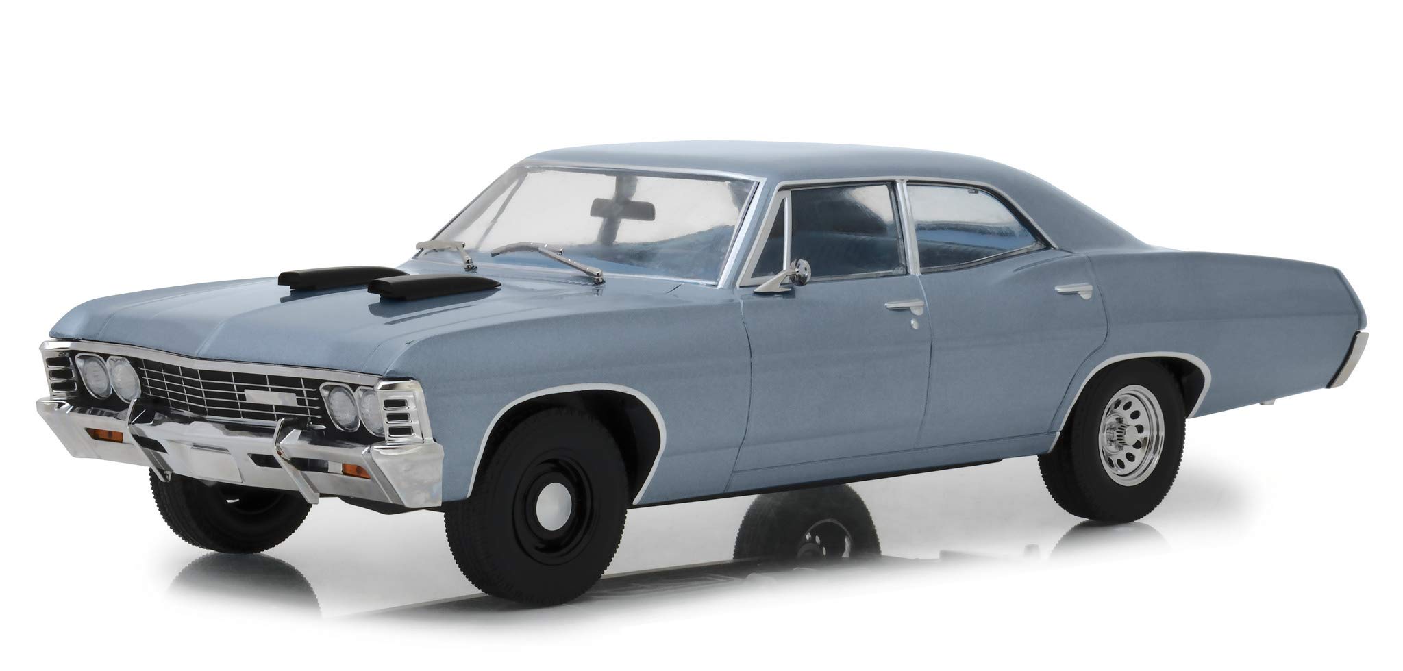 1967 Chevrolet Impala Sedan Steel Blue The A-Team (1983-1987) TV Series 1/18 Diecast Model Car by Greenlight 19047