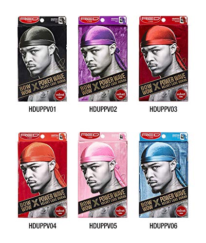 KISS RED Premium Bow Wow Power Wave Velvet Luxe Durag (Royal Blue)