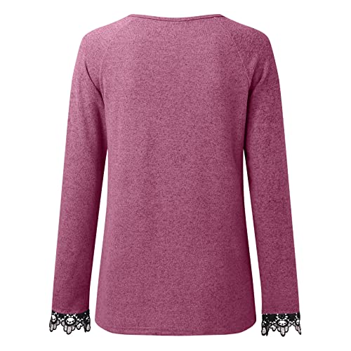 Plus Size Tops for Women Casual Spring Women's Flannel Plaid Jacket Long Sleeve Button Down Chest Pocketed Shirts Coats Shacket Pink
