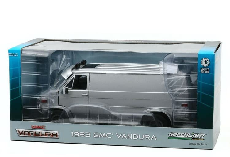Greenlight 1983 for GMC VANDURA Custom - Silver Metallic 1/18 DIECAST Truck Pre-Built Model