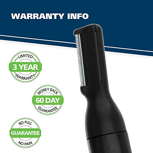 Wahl Lithium Pen Detail Trimmer with Interchangeable Heads for Nose, Ear, Neckline, Eyebrow, & Other Detailing β Rinseable Blades for Hygienic Grooming & Easy Cleaning β Blue β Model 5643-400