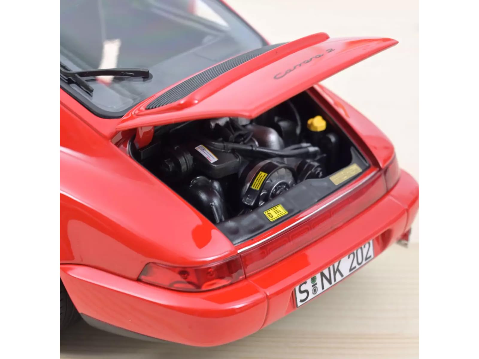 1990 911 Carrera 2 Indian Red 1/18 Diecast Model Car by Norev 187320