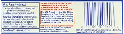 Crest Cavity Protection Fluoride Anticavity Toothpaste Regular Paste 0.85 oz Travel Size (Pack of 4)