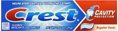 Crest Cavity Protection Fluoride Anticavity Toothpaste Regular Paste 0.85 oz Travel Size (Pack of 4)