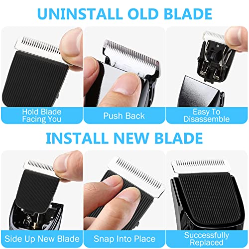 2 Pack Replacement Blade for Manscaped The Lawn Mower Electric Groin Hair Trimmer Blade, Hygienic Snap-In Replacement Clipper Blades Fit for Manscaped Lawn Mower 4.0 3.0 2.0,Black
