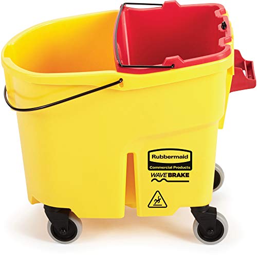Rubbermaid Commercial Products FG9C7400RED Dirty Water Bucket for WaveBrake 2.0 35 Qt. Mop Bucket System, 18-Quart Capacity, Red, (2064907)