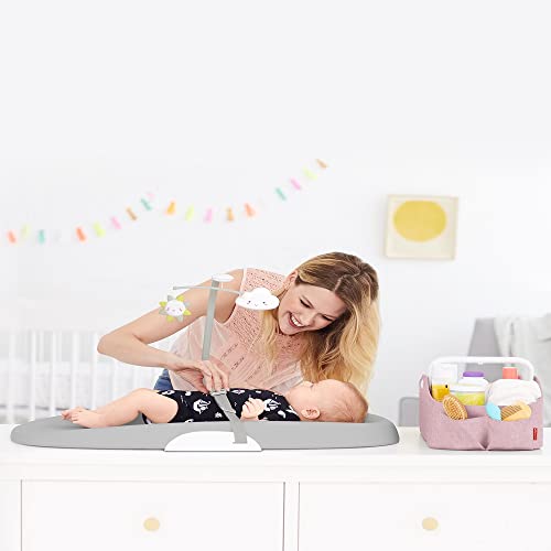 Skip Hop Diaper Caddy Organizer with Touch Sensor Night Light, Nursery Style, Pink Heather
