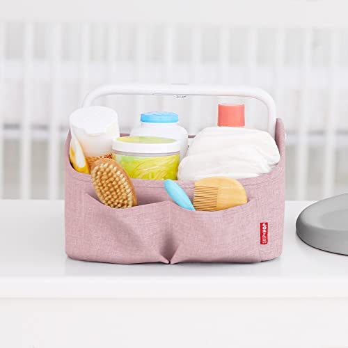 Skip Hop Diaper Caddy Organizer with Touch Sensor Night Light, Nursery Style, Pink Heather