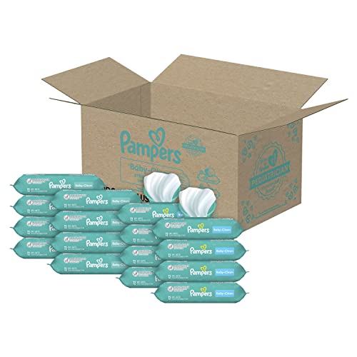 Baby Wipes, Pampers Baby Fresh Scented Baby Diaper Wipes, 8X Pop-Top Packs and 8 Refill Packs for Dispenser Tub, 1152 Total Wipes (Packaging May Vary)