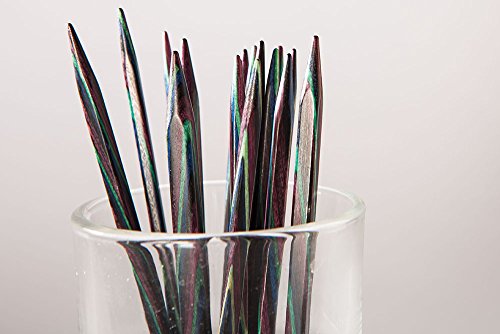 Knit Picks Try It Square Wood and Metal Interchangeable Knitting Needle Set - US 6 and 7 (Foursquare and Nickel-Plated)