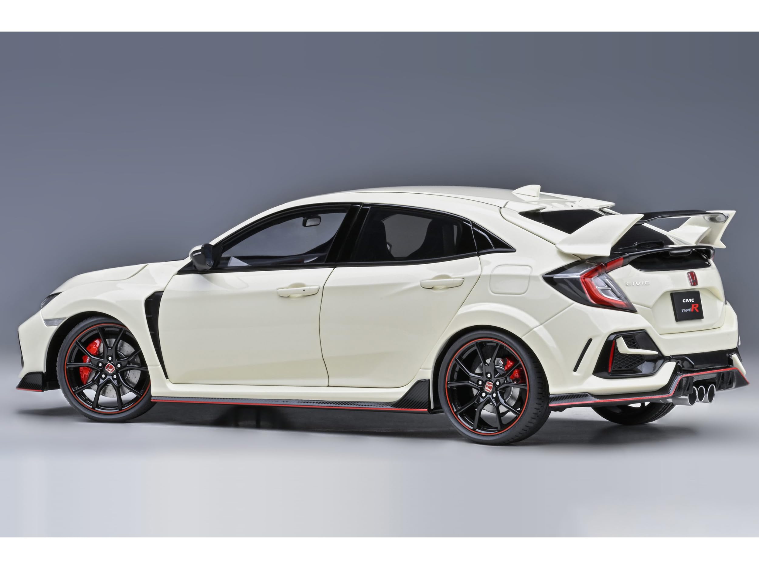 2021 Civic Type R (FK8) RHD (Right Hand Drive) Championship White 1/18 Model Car by Autoart 73220