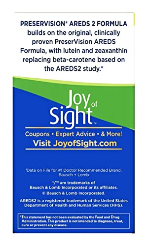 Adema Bausch + Lomb Preser-Vision AREDS 2 Formula Supplement (210ct), Lutein Nutritional Supplements,Carotenoids Nutritional Supplements by Brand Preser-Vision