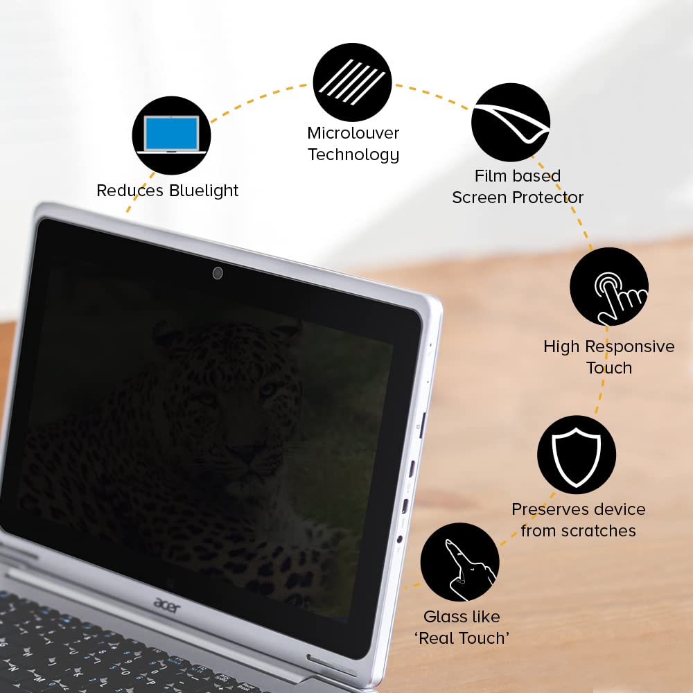 celicious Privacy 2-Way Anti-Spy Filter Screen Protector Film Compatible with Asus Zenbook 14X OLED Space Edition UX5401 (Touch)
