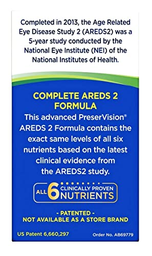 Adema Bausch + Lomb Preser-Vision AREDS 2 Formula Supplement (210ct), Lutein Nutritional Supplements,Carotenoids Nutritional Supplements by Brand Preser-Vision