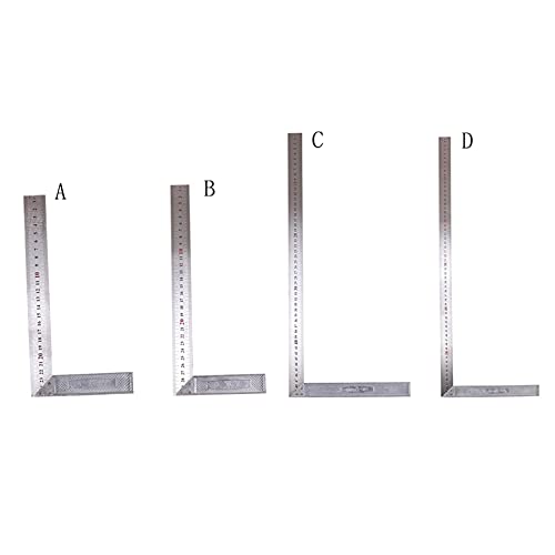 Framing Tools 4 Sizes Metal Steel Engineers Try Square Set Wood Measuring Right Angle Ruler 90 Degrees Measurement Instruments Tool (Color : B)