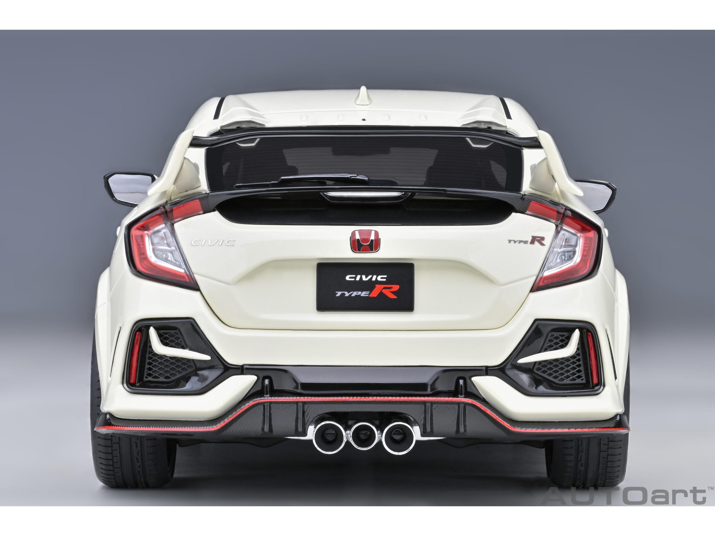 2021 Civic Type R (FK8) RHD (Right Hand Drive) Championship White 1/18 Model Car by Autoart 73220