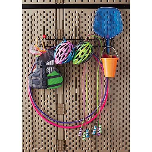 Rubbermaid 34 Inch Heavy Duty Backyard Garden Tool and Sports Equipment Storage Rack for Sheds