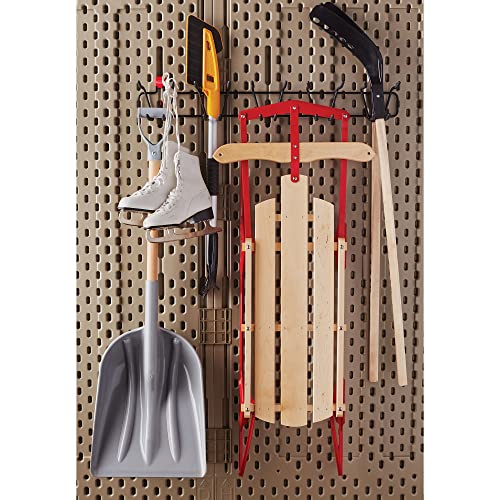 Rubbermaid 34 Inch Heavy Duty Backyard Garden Tool and Sports Equipment Storage Rack for Sheds