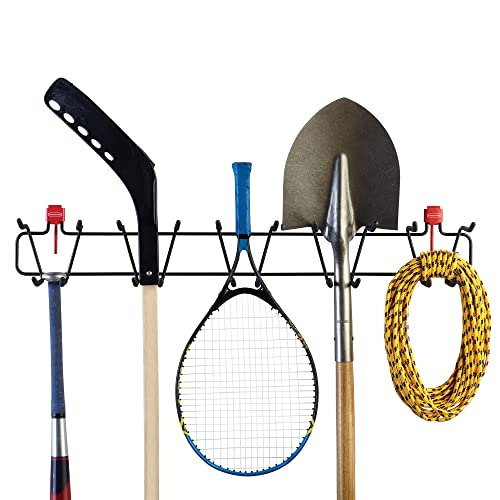 Rubbermaid 34 Inch Heavy Duty Backyard Garden Tool and Sports Equipment Storage Rack for Sheds