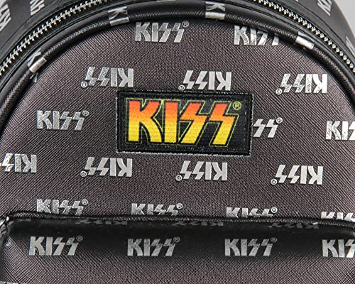 KISS Starchild Demon Spaceman Catman 70s Rock Band Toss Print Mini Backpack