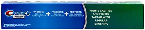 Crest Complete Multi-Benefit Fluoride Toothpaste - Extra Whitening and Scope Advanced Freshness - 8.2 oz each, 3 count