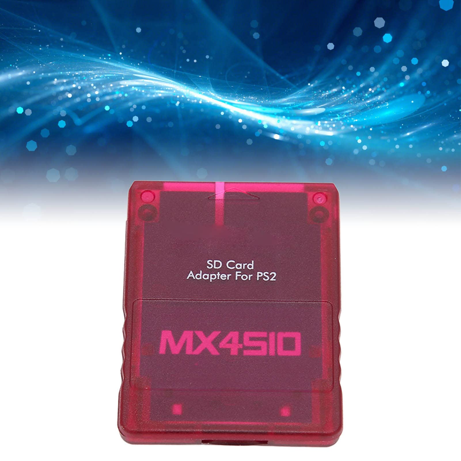 Memory Adapter for PS2, MX4SIO(Memory Expansion for SIO) SIO2SD Memory Adapter Replacement Memory Reader for PS2 Fat Console(Red)