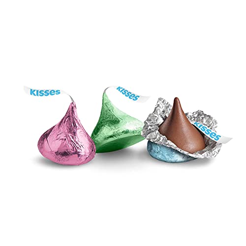 Hershey's Kisses Easter Milk Chocolate β Easter Chocolate Candy Individually Wrapped in Green, Blue and Pink Pastel Foils β Bulk Party Pack (2 Pound (Pack of1))