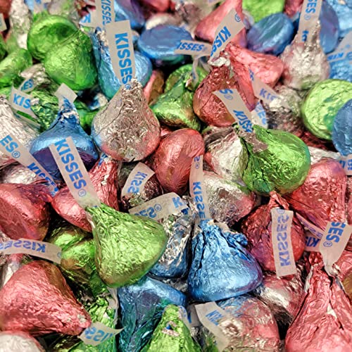 Hershey's Kisses Easter Milk Chocolate β Easter Chocolate Candy Individually Wrapped in Green, Blue and Pink Pastel Foils β Bulk Party Pack (2 Pound (Pack of1))