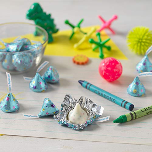 HERSHEY'S KISSES Birthday Cake Flavored Creme with Sprinkles Candy, Individually Wrapped, 10 oz Share Pack
