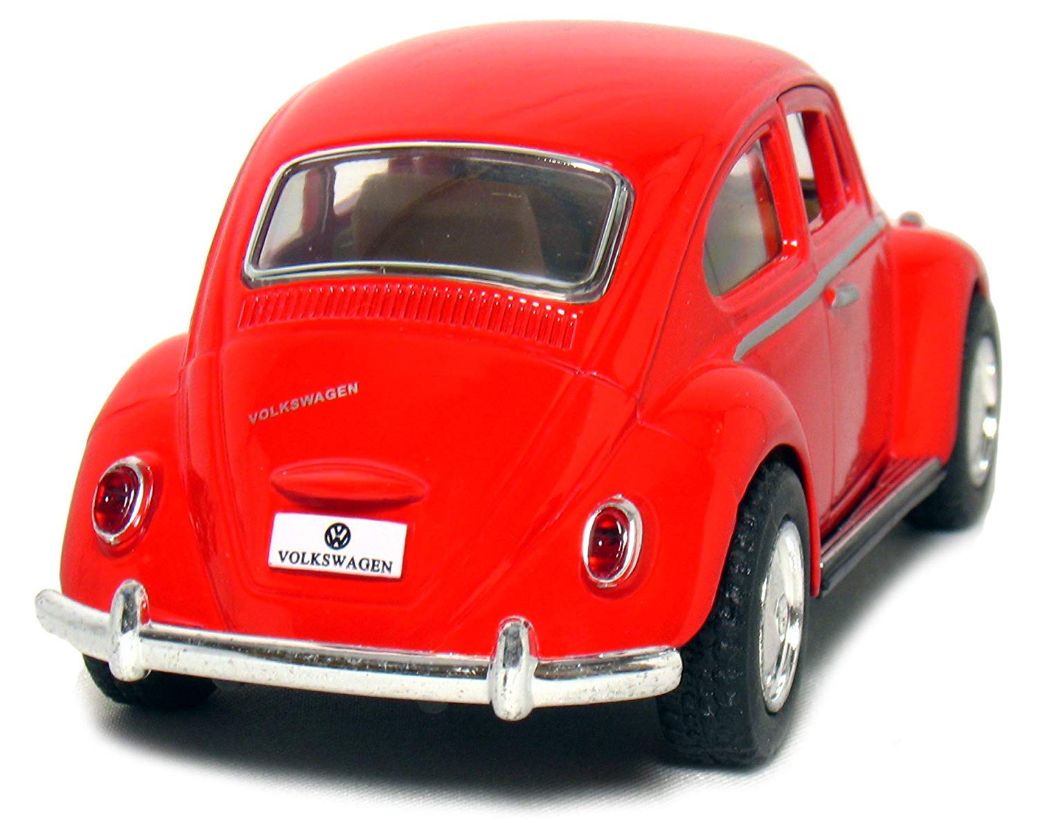 Kinsmart Red 1967 Classic Die Cast Volkwagen Beetle Toy with Pull Back Action for unisex