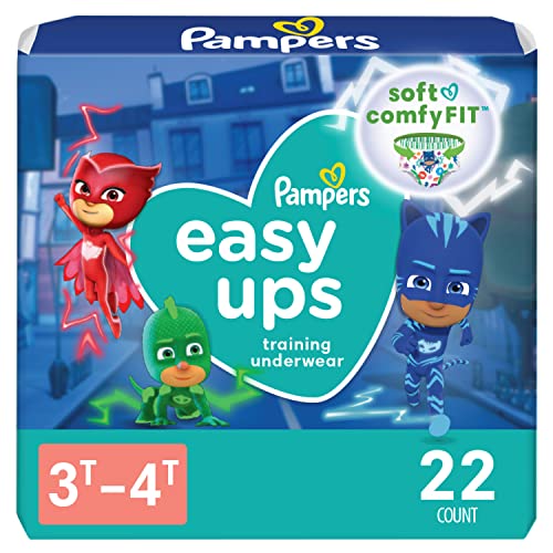 Pampers Easy Ups Training Underwear Boys, 3T-4T Size 5 Diapers, 22 Count (Packaging & Prints May Vary)
