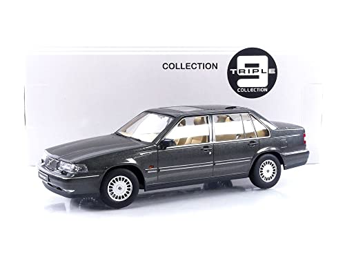 Solido 1:18 Triple 9 1996 Volvo 960 Dark Grey Metallic Die-Cast Model Car