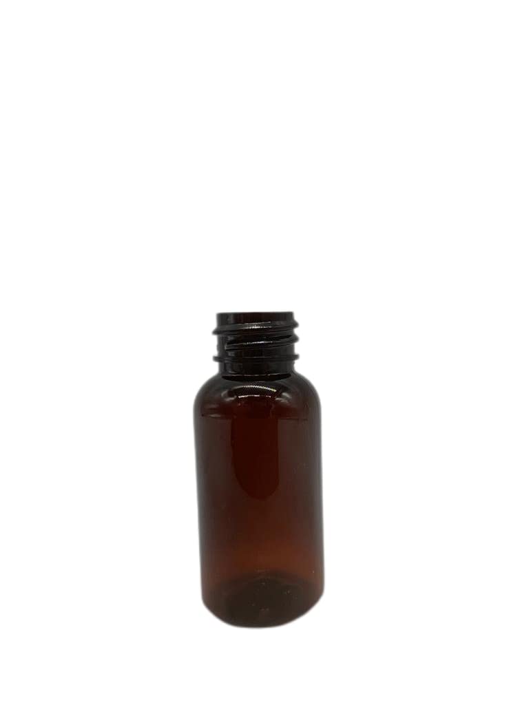 Natural Farms 1 oz Amber Boston BPA FREE Bottles - 12 Pack Empty Refillable Containers - Essential Oils - Aromatherapy | White Disc Cap - Made in the USA