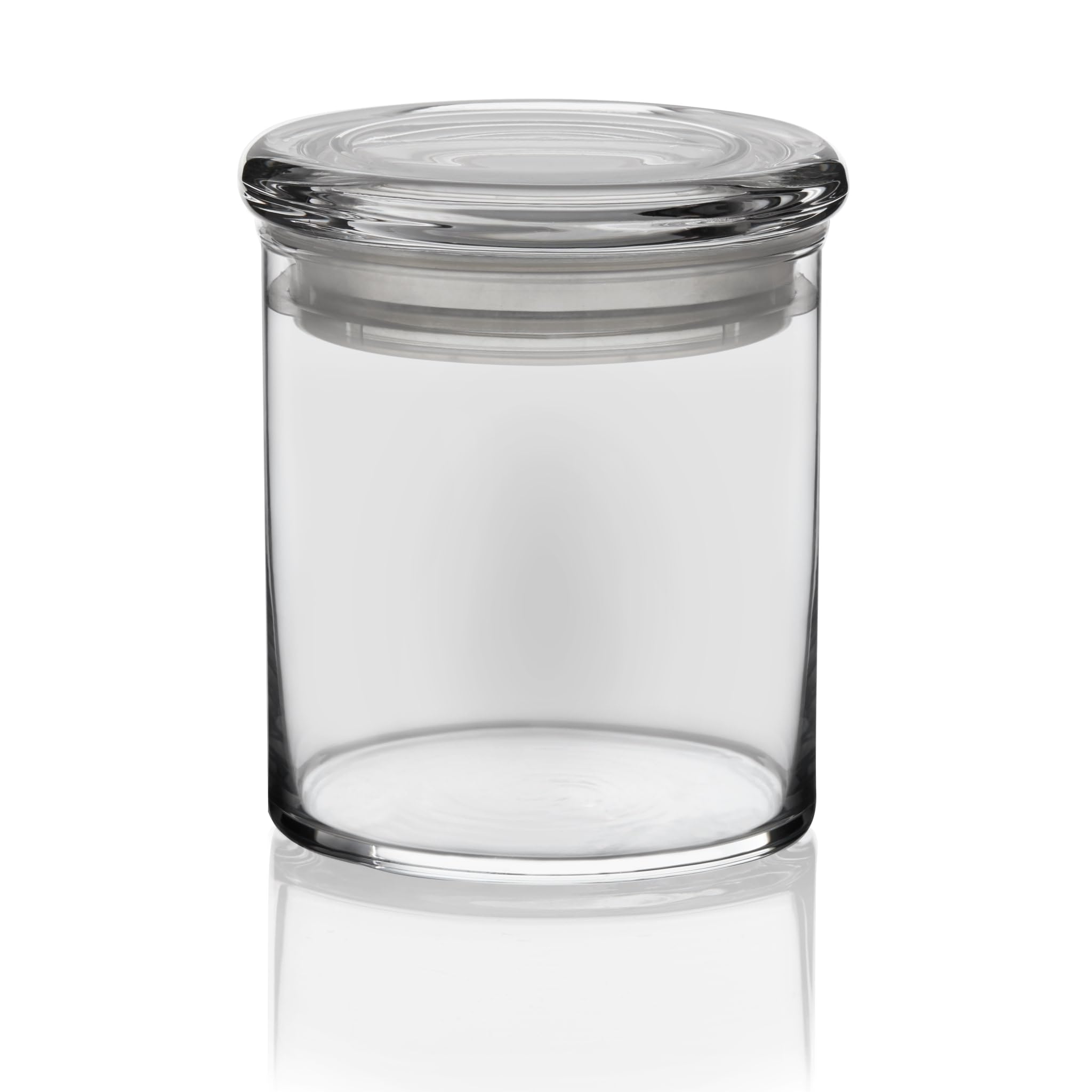 Libbey Cylinder Glass Storage Jars with Lids, 22-ounce, Set of 3