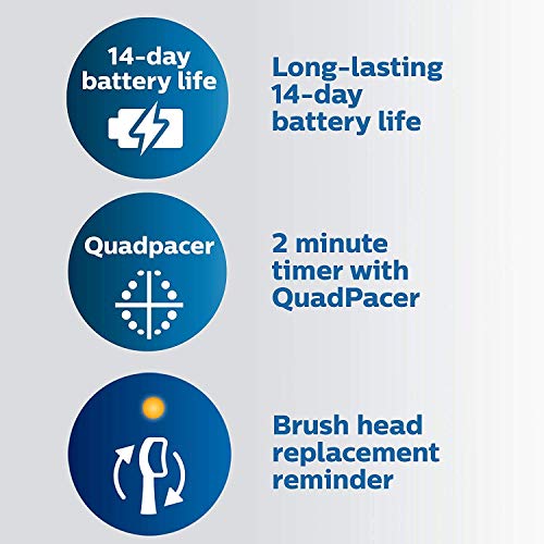 Philips Sonicare ProtectiveClean 6500 Rechargeable Electric Power Toothbrush with Charging Travel Case and Extra Brush Head, Navy Blue, HX6462/07