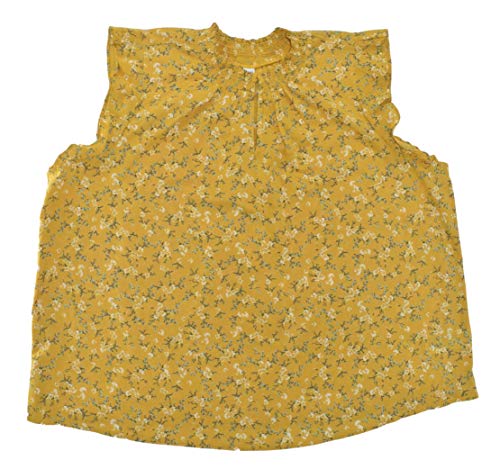 Old Navy Women's Smocked Neck Blouse (Yellow Floral) (XX-Large)