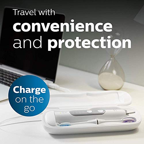 Philips Sonicare ProtectiveClean 6500 Rechargeable Electric Power Toothbrush with Charging Travel Case and Extra Brush Head, Navy Blue, HX6462/07