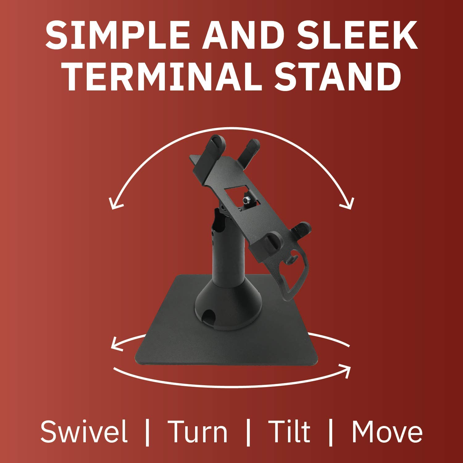 Discount Credit Card Supply DCCStands Freestanding Swivel and Tilt Ingenico ICT220/250 Terminal Stand
