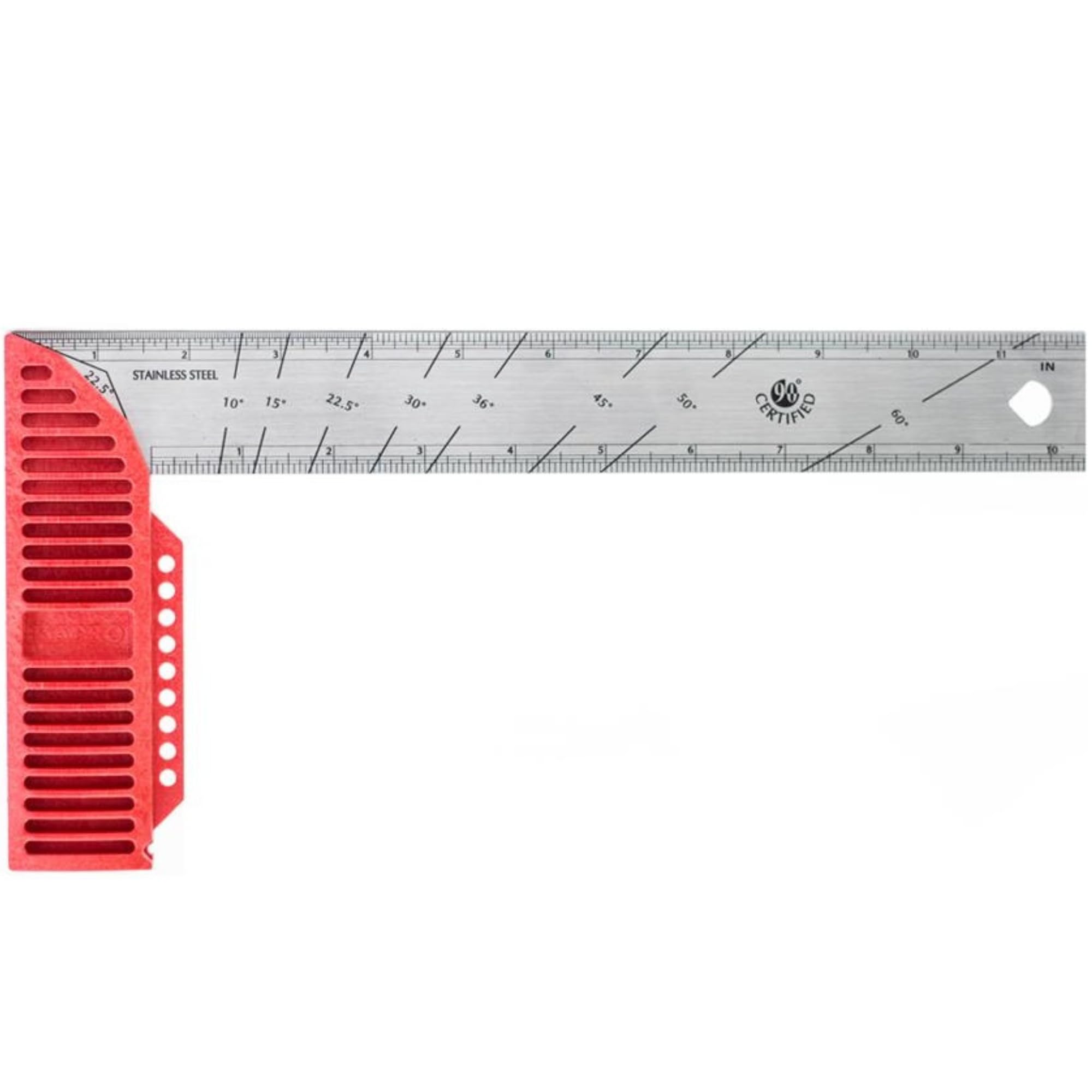 Kapro - 309 LEDGEND Try & Mitre Square - With Stainless Steel Blade & Polycast Handle - Features Beveling Angle Markings, Hands-Free Ledge, Inch and Centimeter Gradations - 12 Inch