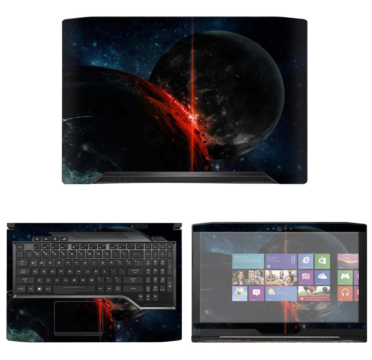 Decalrus - Protective Decal Space Skin Sticker for Asus ROG Strix GL503 (Hero Edition) (15.6" Screen) case Cover wrap ASrogGl503_15-150