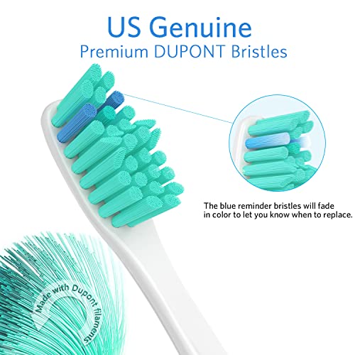 Replacment Brush Heads Compatible with Philips Sonicare E-Series Essence, Xtreme, Elite, Advance, and CleanCare Electric Toothbrush, Toothbrush Replacment Heads Refills, 6 Pack