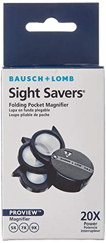 Bausch & Lomb Folding Pocket Magnifier, 5-20x